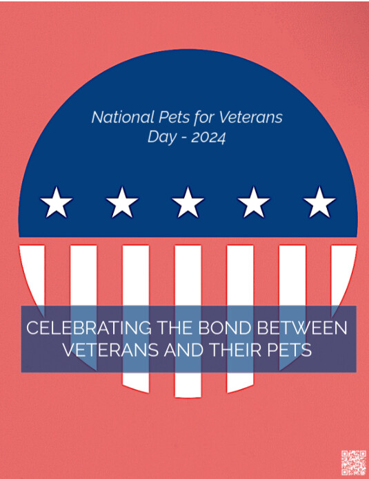 Red Illustrative National Pets for Veterans Day Flyer (us Letter ...