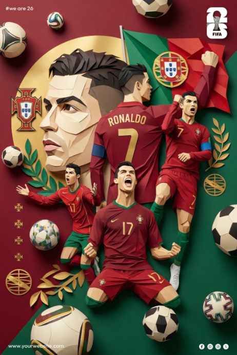 Portugal Football Team Posters Template | PosterMyWall