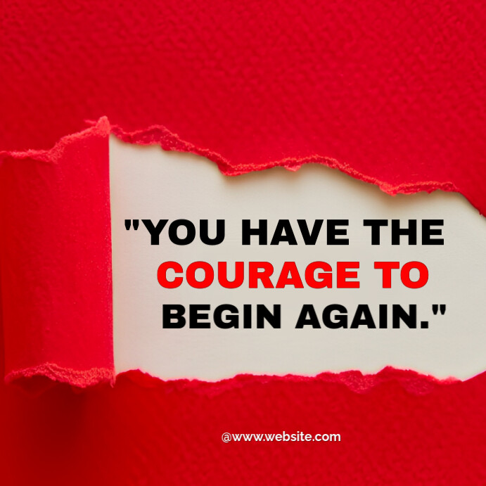 Red Illustrative Red Background Typography Inspirational Quote ...