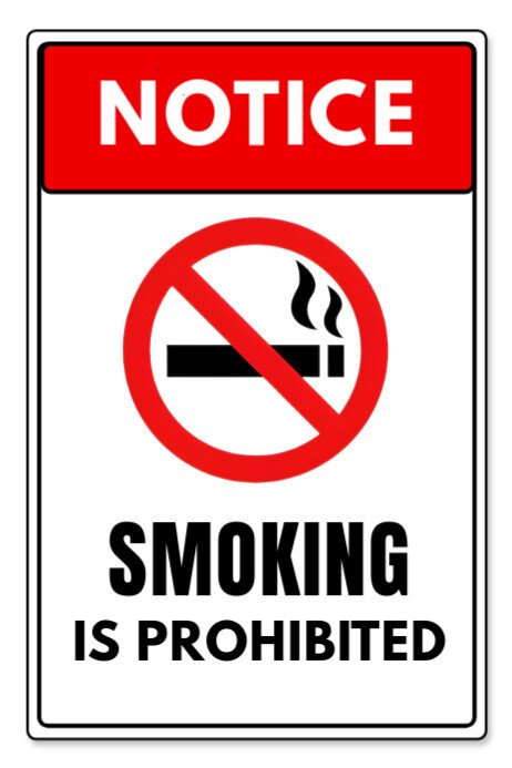 Copy of Red Illustrative Smoking Prohibited Sign Template Poster ...