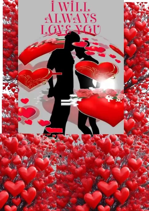 Red Illustrative Valentine Celebration Template A5 | PosterMyWall