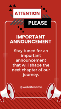 Important announcement instagram post Template | PosterMyWall