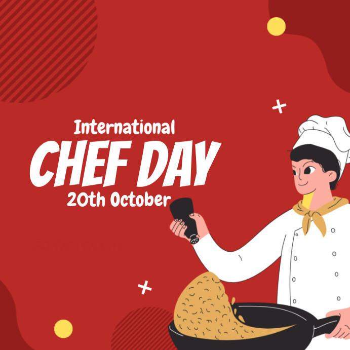 Red International Chefs Day Instagram Post Template | PosterMyWall