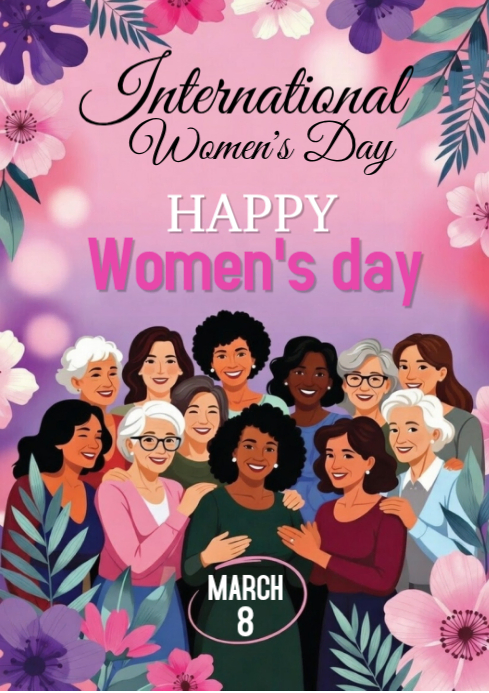 Red International Women's Day A4 Template | PosterMyWall