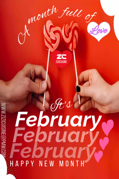 Copy of Red It's February Poster | PosterMyWall