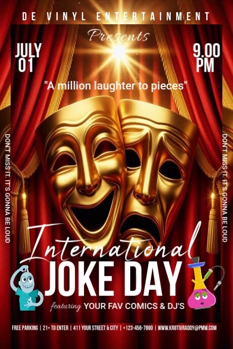 Copy of Red Joke Day Poster | PosterMyWall
