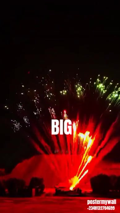 Red Joyful "big Announcement Fireworks Reveal Video" Digital Display (9 ...