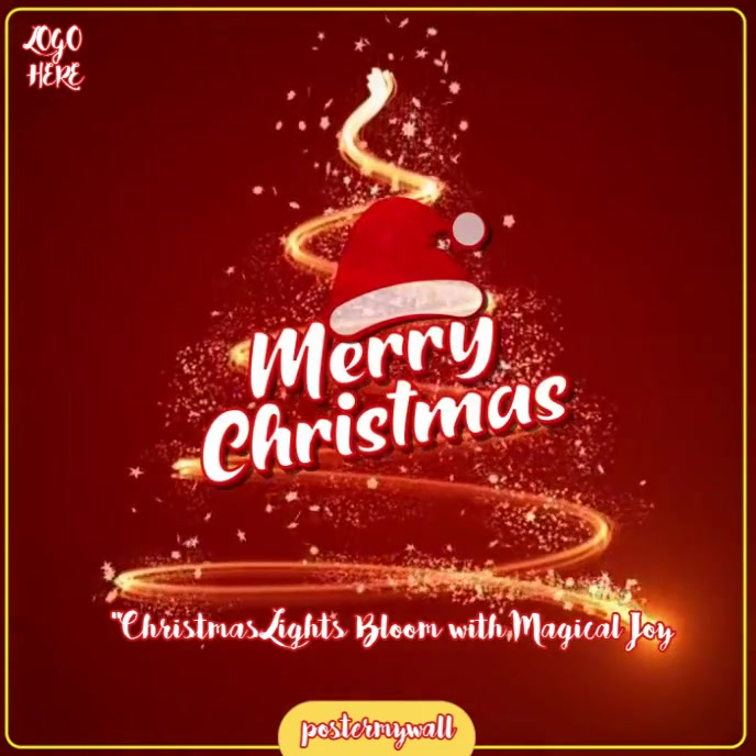 Red Joyful “magical Christmas Light Bloom Animation” Album Cover ...