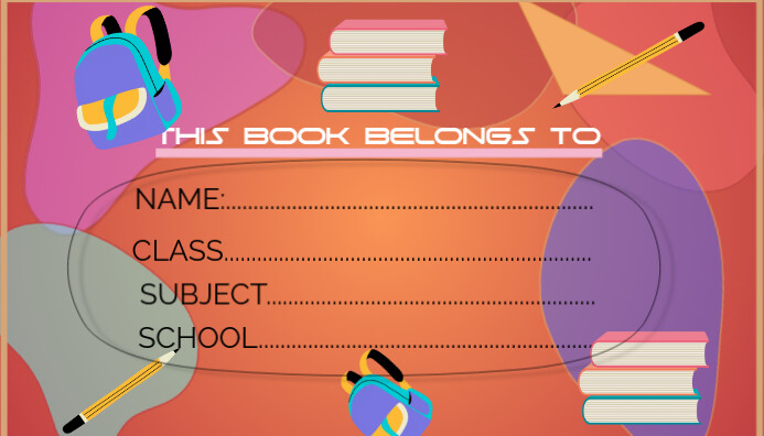 Red Joyful Address Label For Books Business Card Templat | PosterMyWall