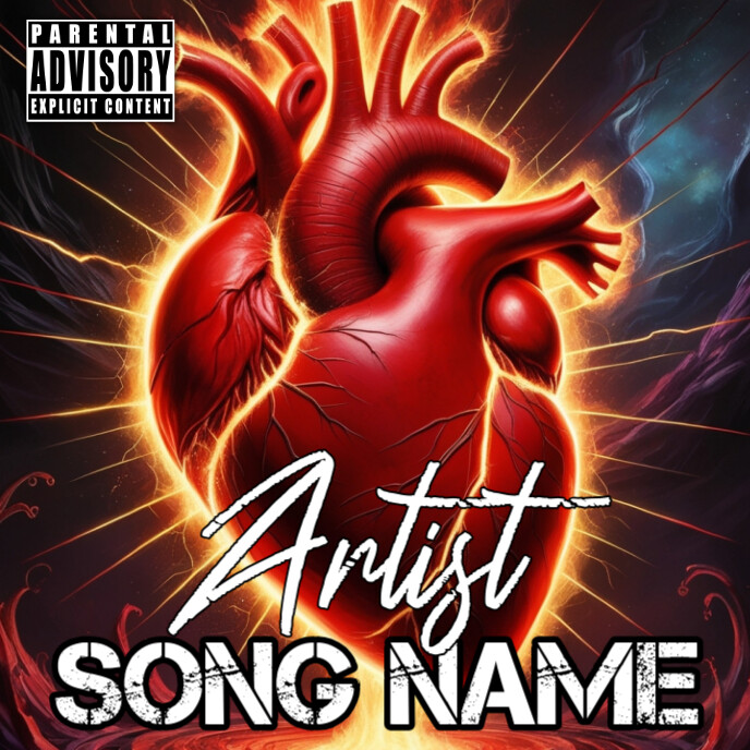 Red Joyful Album Cover Album Cover Template | PosterMyWall