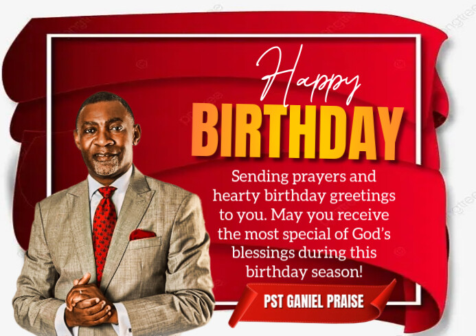 Red Joyful Birthday A2 Template | PosterMyWall