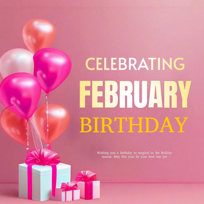 Red Joyful Birthday Card Logo Template | PosterMyWall