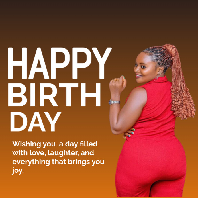 Red Joyful Birthday Flyer Instagram Post Template | PosterMyWall