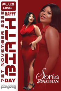 Red Joyful Birthday Flyer Poster Template | PosterMyWall