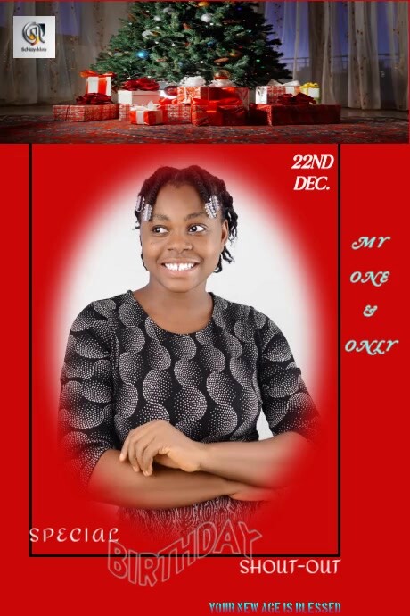 Red Joyful Bithday Card Poster Template | PosterMyWall