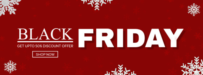 Red Joyful Black Friday Sale Discount Offer Facebook Cover Photo ...