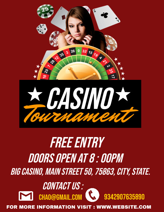 Copy of Red Joyful Casino Tournament Flyer (us Letter | PosterMyWall