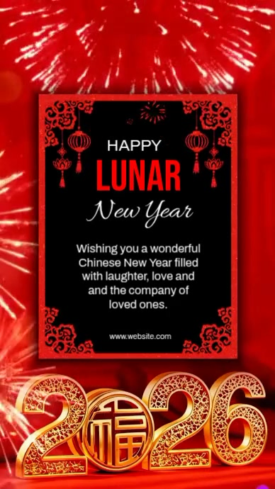 Plantilla de Red Joyful Chinese New Year Wishes Instagram Story ...