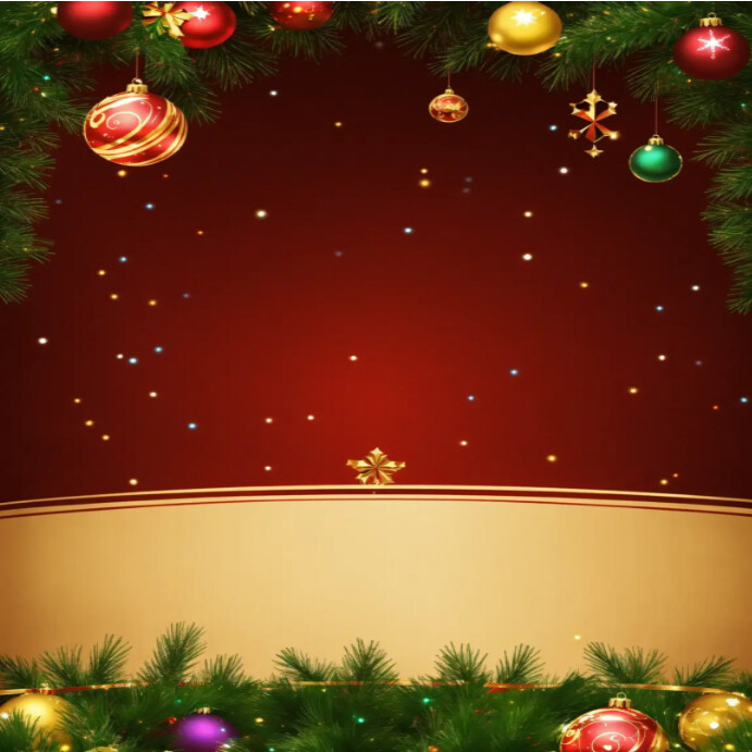 Red Joyful Christmas Background Instagram Post Template | PosterMyWall