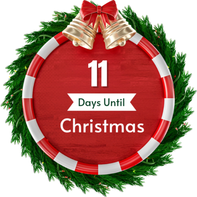 Red Joyful Christmas Countdown Flyer Album Cover Template | PosterMyWall