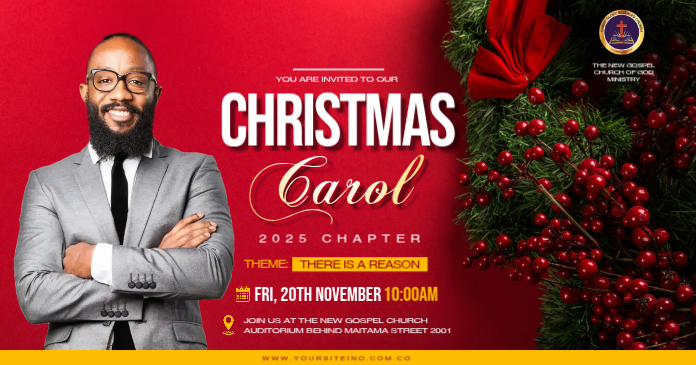 Plantilla de Red Joyful Christmas Facebook Shared Image | PosterMyWall