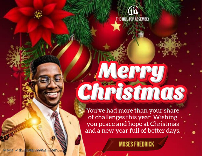 Copy of Red Joyful Christmas Flyer (us Letter) | PosterMyWall