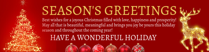 Copy of Red Joyful Christmas Google Classroom Banner | PosterMyWall