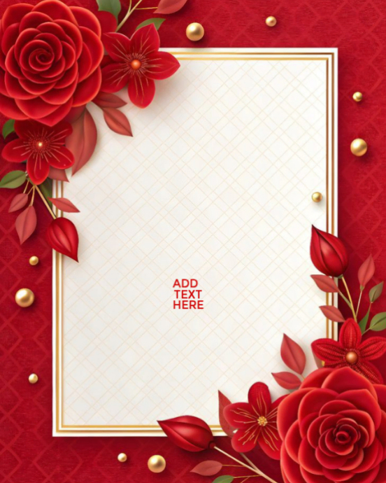 Plantilla de Red Joyful Christmas Letter Background Instagram Portrait ...