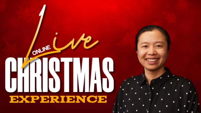 Red Joyful Christmas Live Session Youtube Thumbnail Template | PosterMyWall