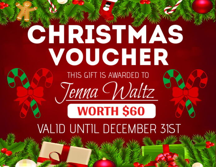 Copy of Red Joyful Christmas Voucher Flyer (us Letter) | PosterMyWall