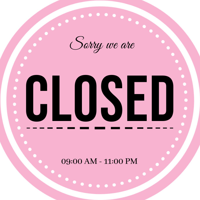 Red Joyful Closed Notice Instagram Post Modelo | PosterMyWall