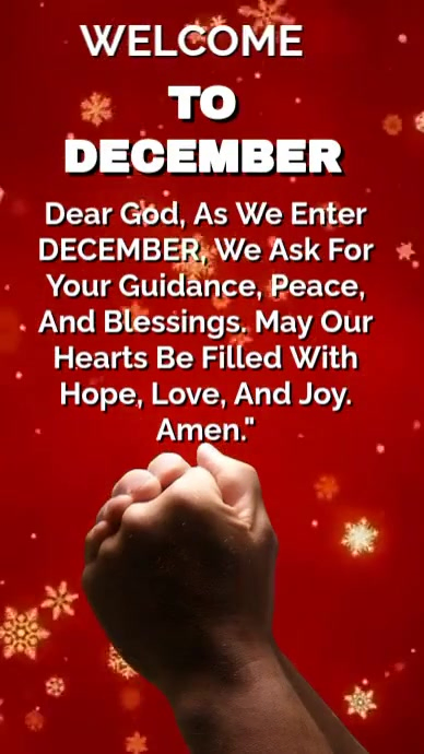 Red Joyful December Prayer Instagram Reel Template | PosterMyWall