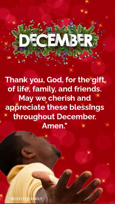 Red Joyful December Prayer Youtube Short Template | PosterMyWall