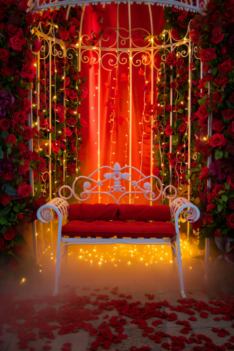 Red Joyful Elegant Valentine Digital Backdrop For Photography Poster ...