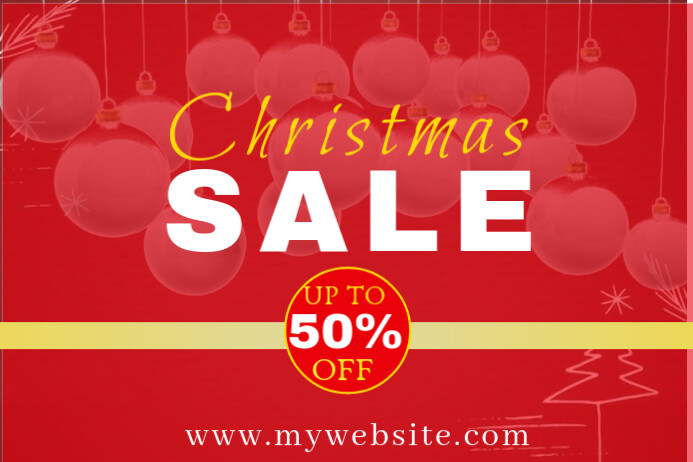 Red Joyful Festive Christmas Sale Label - Huge Holiday Discounts ...