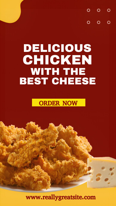 Modèle Red Joyful Fried Chicken Ads Template Instag | PosterMyWall