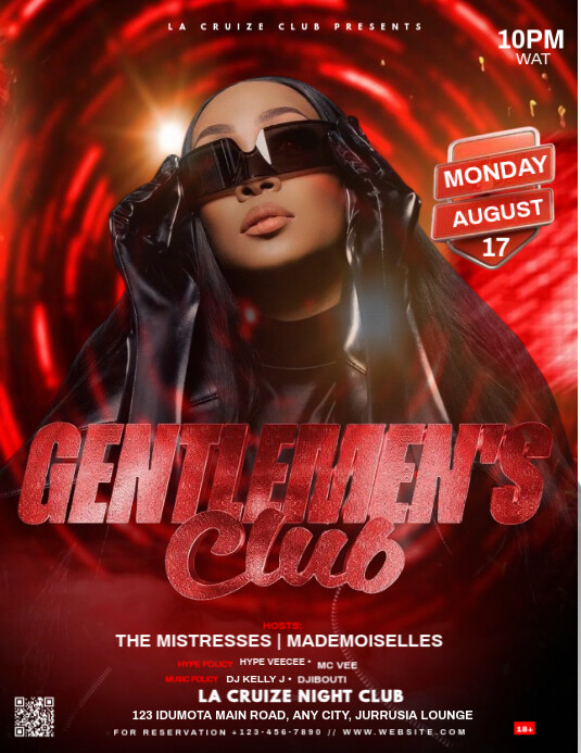 Copy of Red Joyful Gentlemen's Club Flyer (us Letter) | PosterMyWall