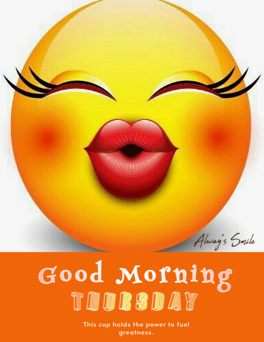 Red Joyful Good Morning Thursday Flyer (us Letter) Template | PosterMyWall