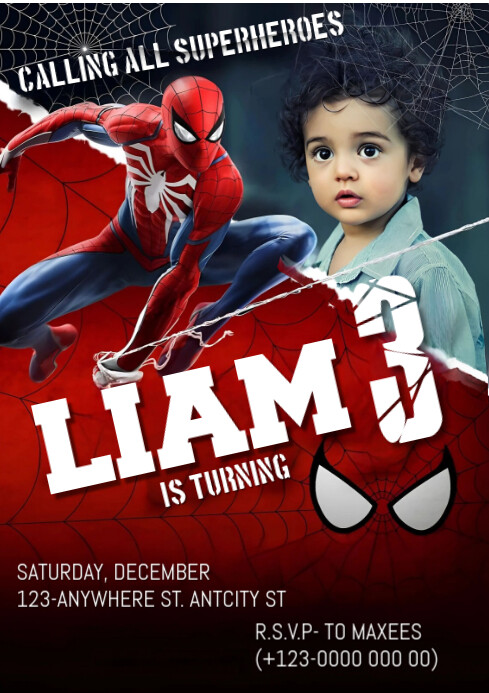 Red Joyful Happy Birthday A4 Template | PosterMyWall