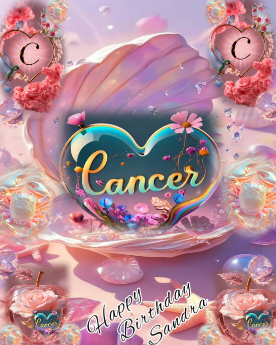 Red Joyful Happy Birthday Cancer Queen Instagram Portrait Template ...