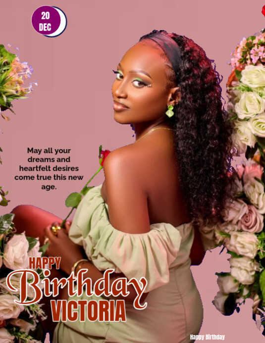 Copy of Red Joyful Happy Birthday Graphics Design Flyer (us Letter ...