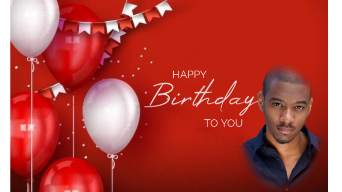 Red Joyful Happy Birthday Youtube Thumbnail Template | PosterMyWall