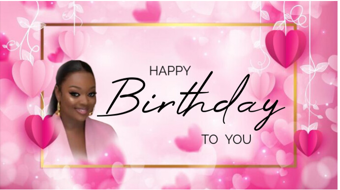 Red Joyful Happy Birthday Youtube Thumbnail Template | PosterMyWall