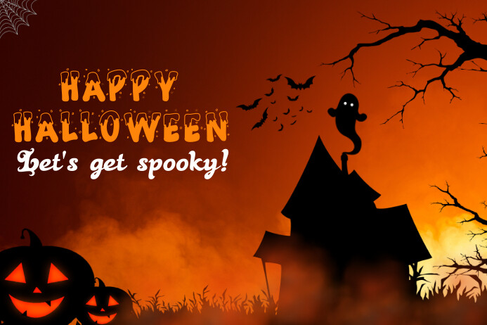 Red Joyful Happy Halloween Poster Template | PosterMyWall