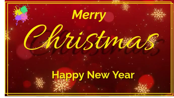 Red Joyful Happy New Year Youtube Thumbnail Template | PosterMyWall