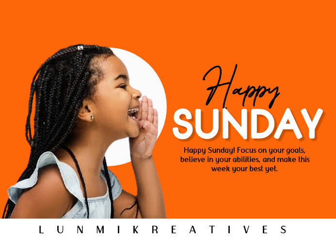 Copy of Red Joyful Happy Sunday A4 | PosterMyWall