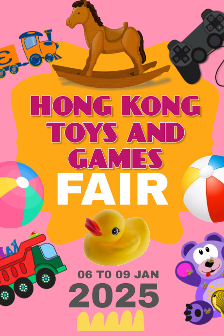 Copy of Red Joyful Hong Kong Toys And Games Flyer Pos | PosterMyWall