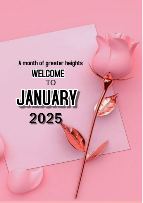 Red Joyful January 2025 Good Wishes Template A4 | PosterMyWall