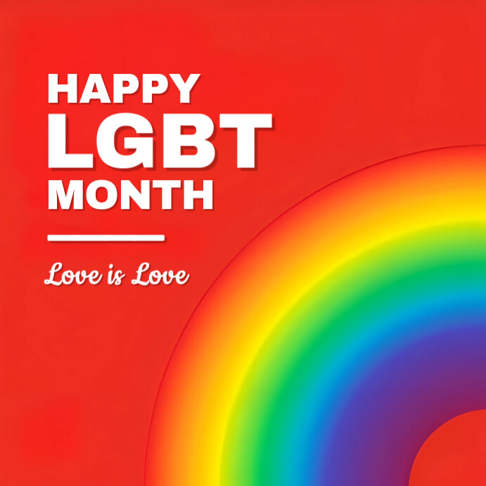 Red Joyful Lgbt Month Instagram Post Template | PosterMyWall