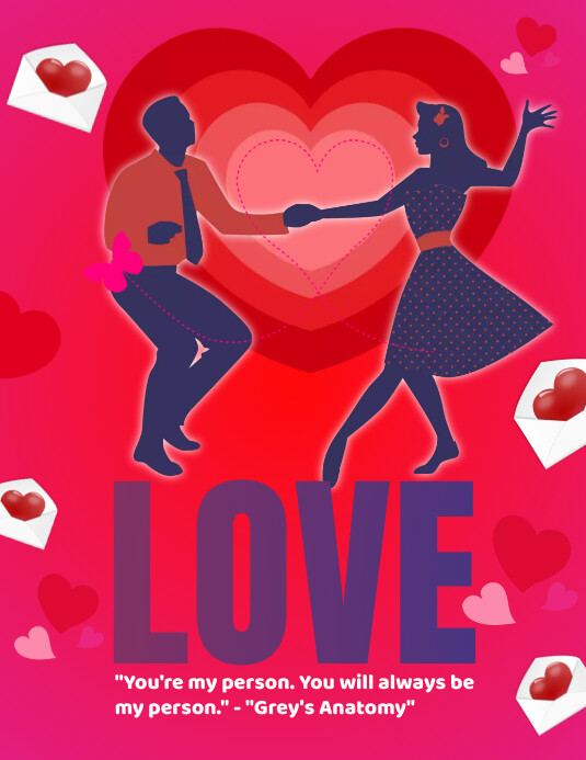 Copy of Red Joyful Love Couple Flyer (us Letter) | PosterMyWall